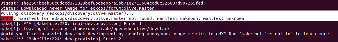 Open edX DevStack Installation with Olive Release